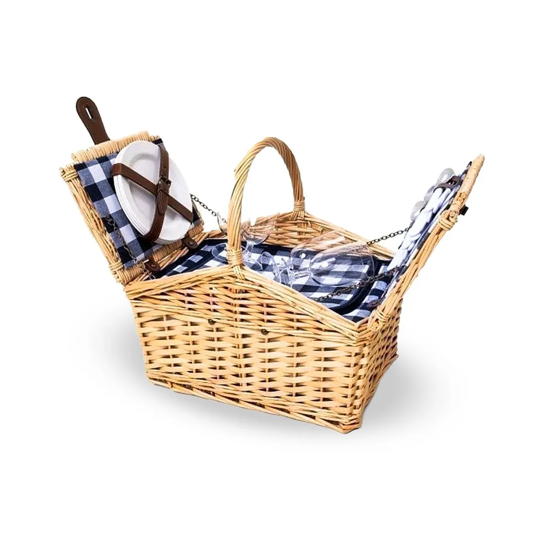 E-Vidal | CESTO DE PICNIC MADELY XADREZ MARINHO